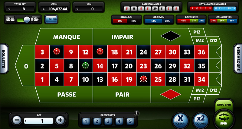 FRENCH ROULETTE - RED RAKE GAMING > GAMES > ROULETTE