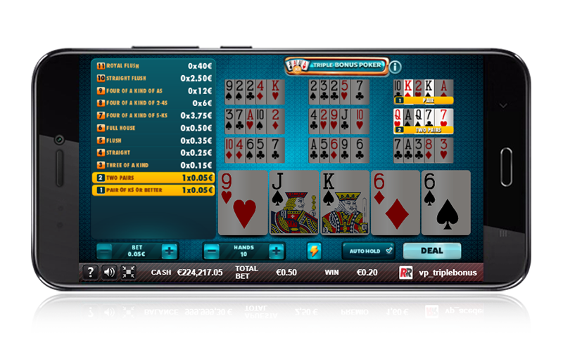 TRIPLE BONUS POKER - RED RAKE GAMING > GAMES > VIDEO POKERS